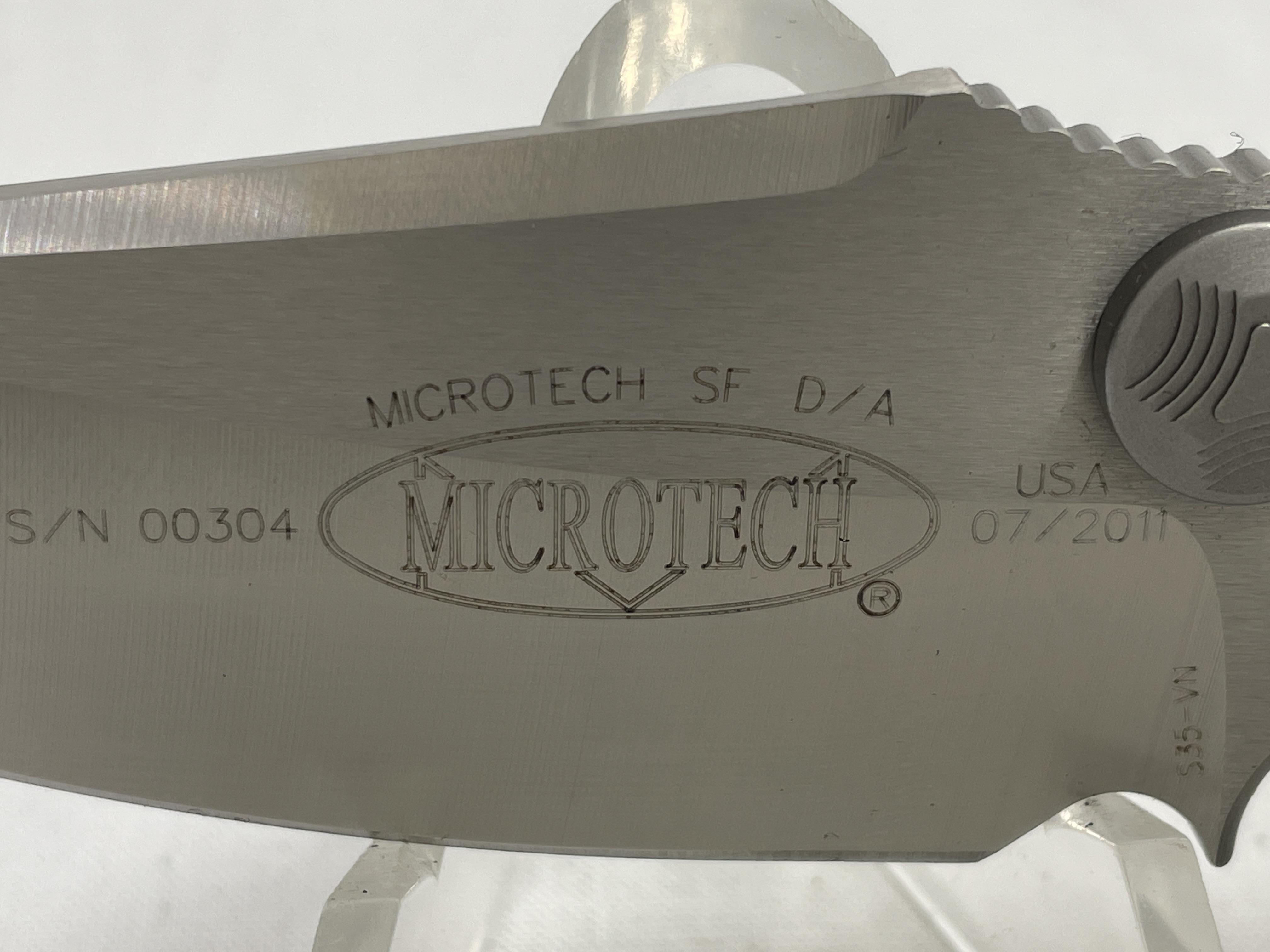 2011 MICROTECH SF D/A Black Dual Action Auto/Liner Lock w/ Pouch MINT ...