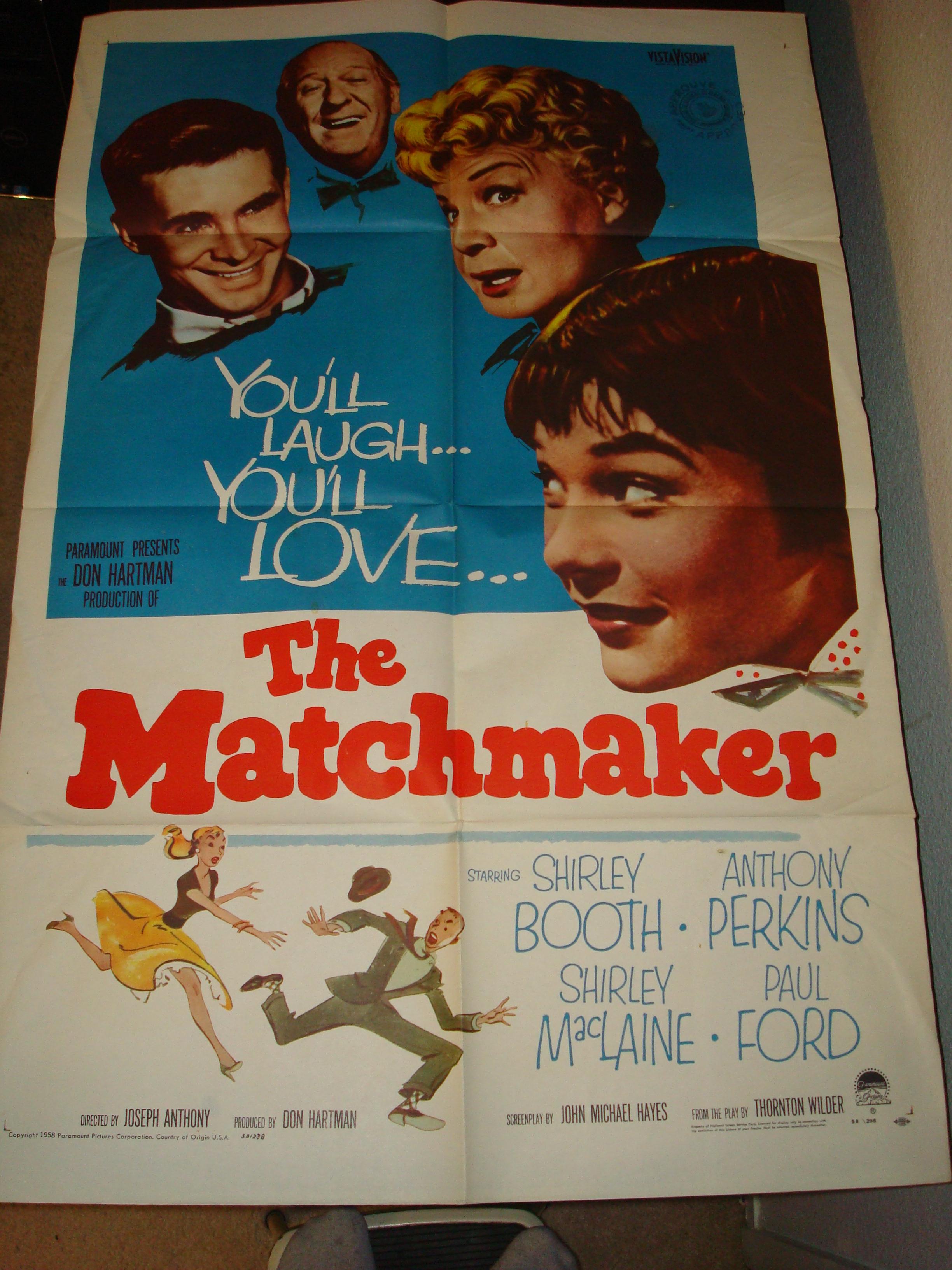 How much is THE MATCHMAKER Original American One Sheet (Paramount, 1958 ...