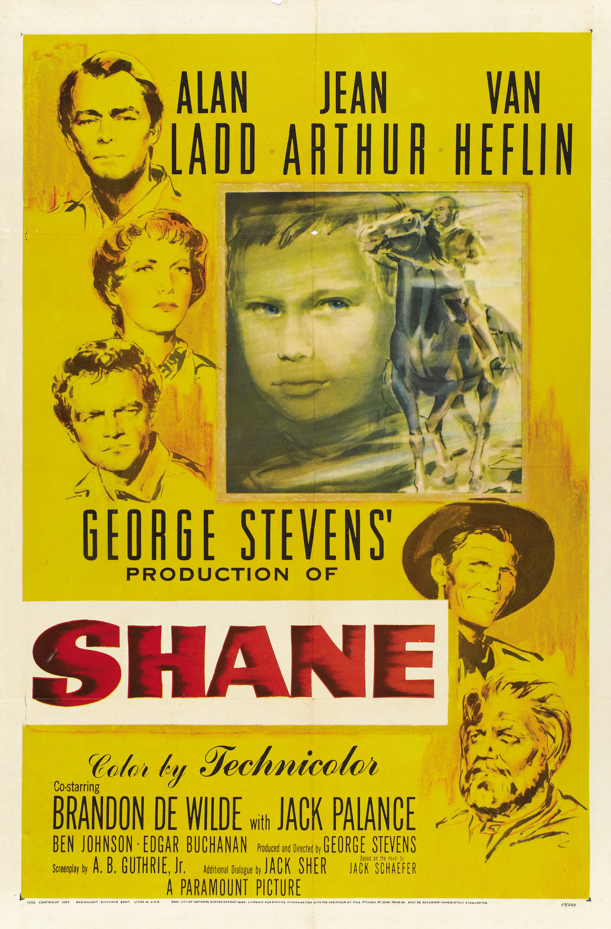 How much is SHANE Original American One Sheet (Paramount, 1953) worth ...
