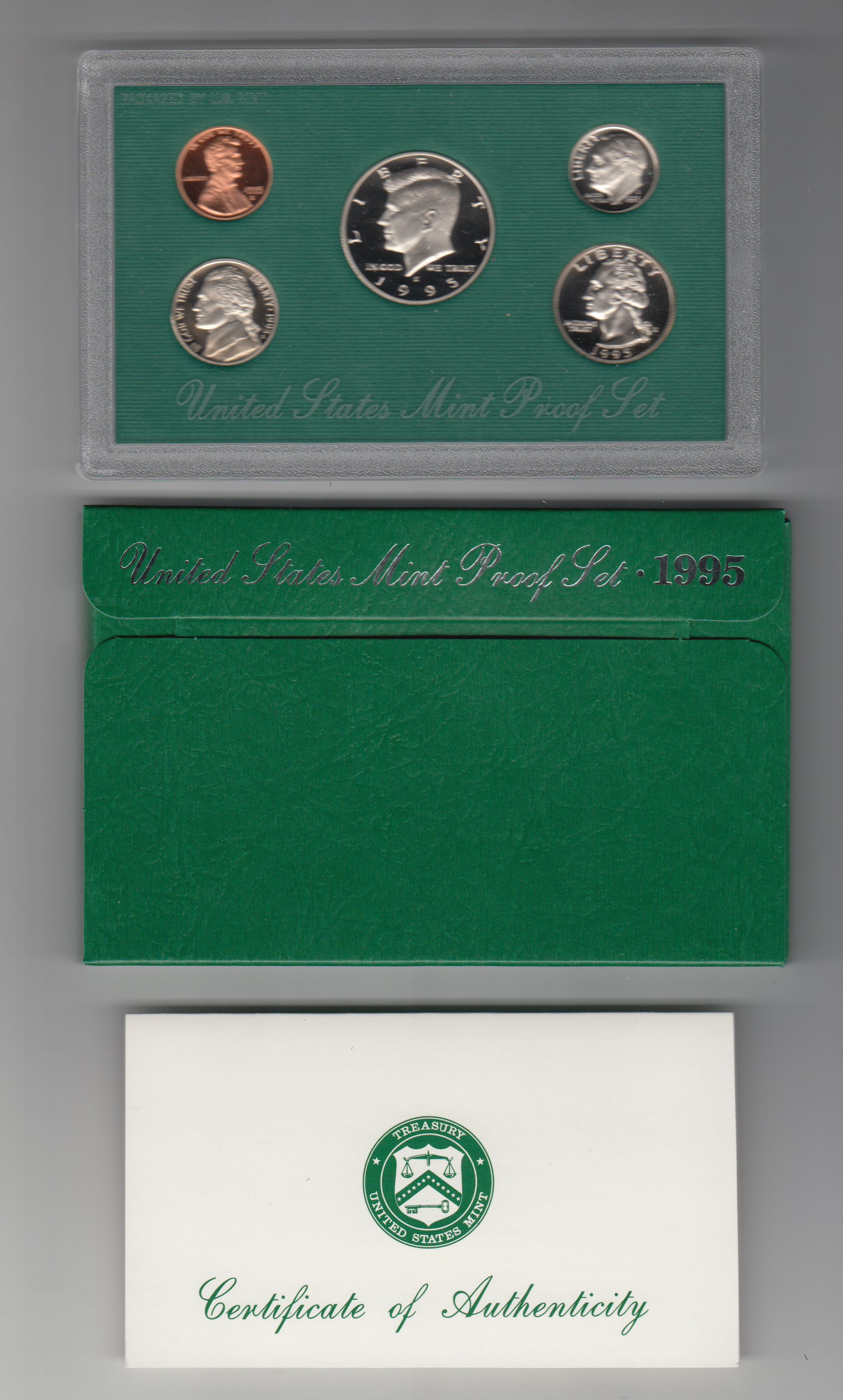 How much is 1995-s Proof Set (green box 5 coins) worth? | iGuide.net Price Report
