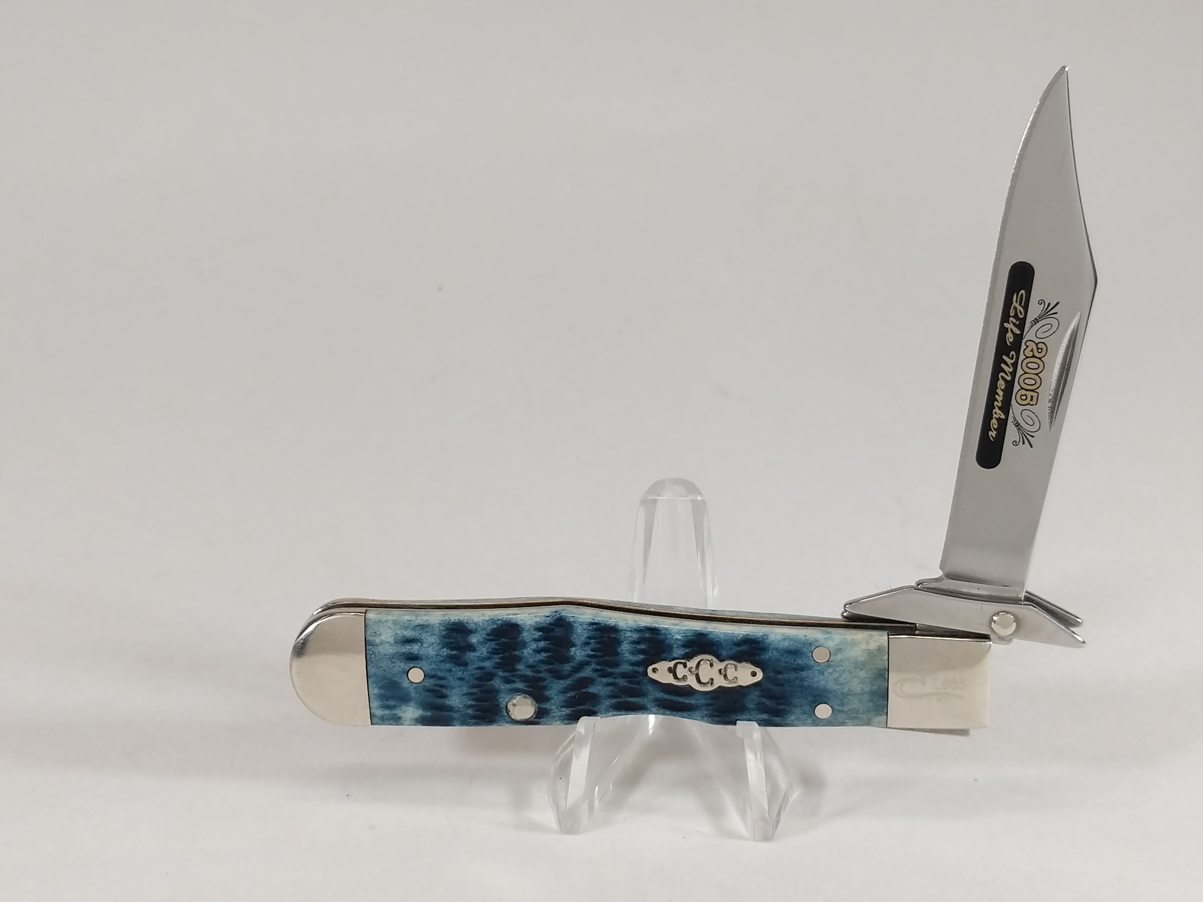 2005 CASE XX 611 1/2L SS ACK CCC Life Member Blue Cheetah Cub MINT