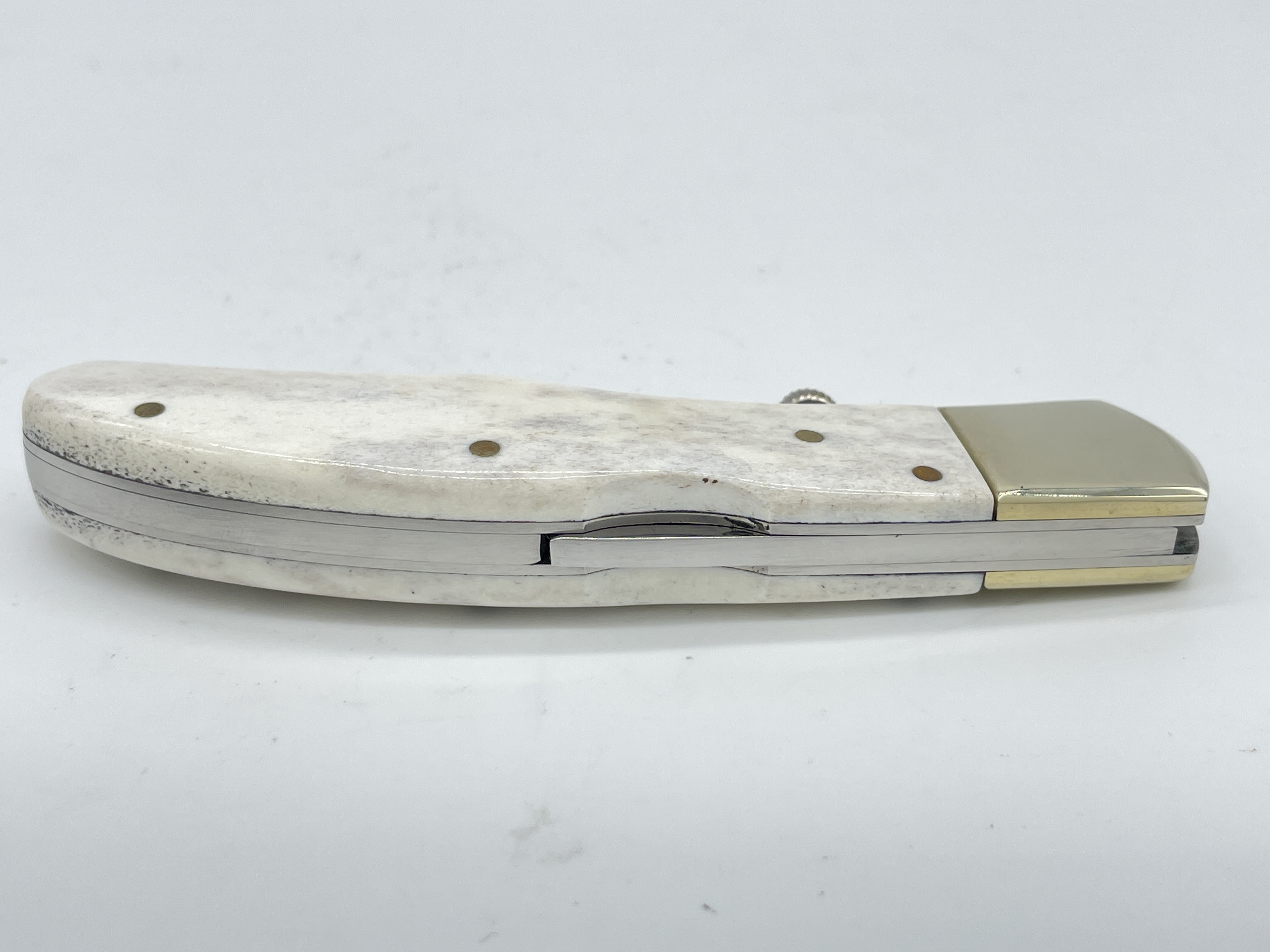 HEN & ROOSTER German Stainless Thumb Disc White Bone Mid Lock MINT