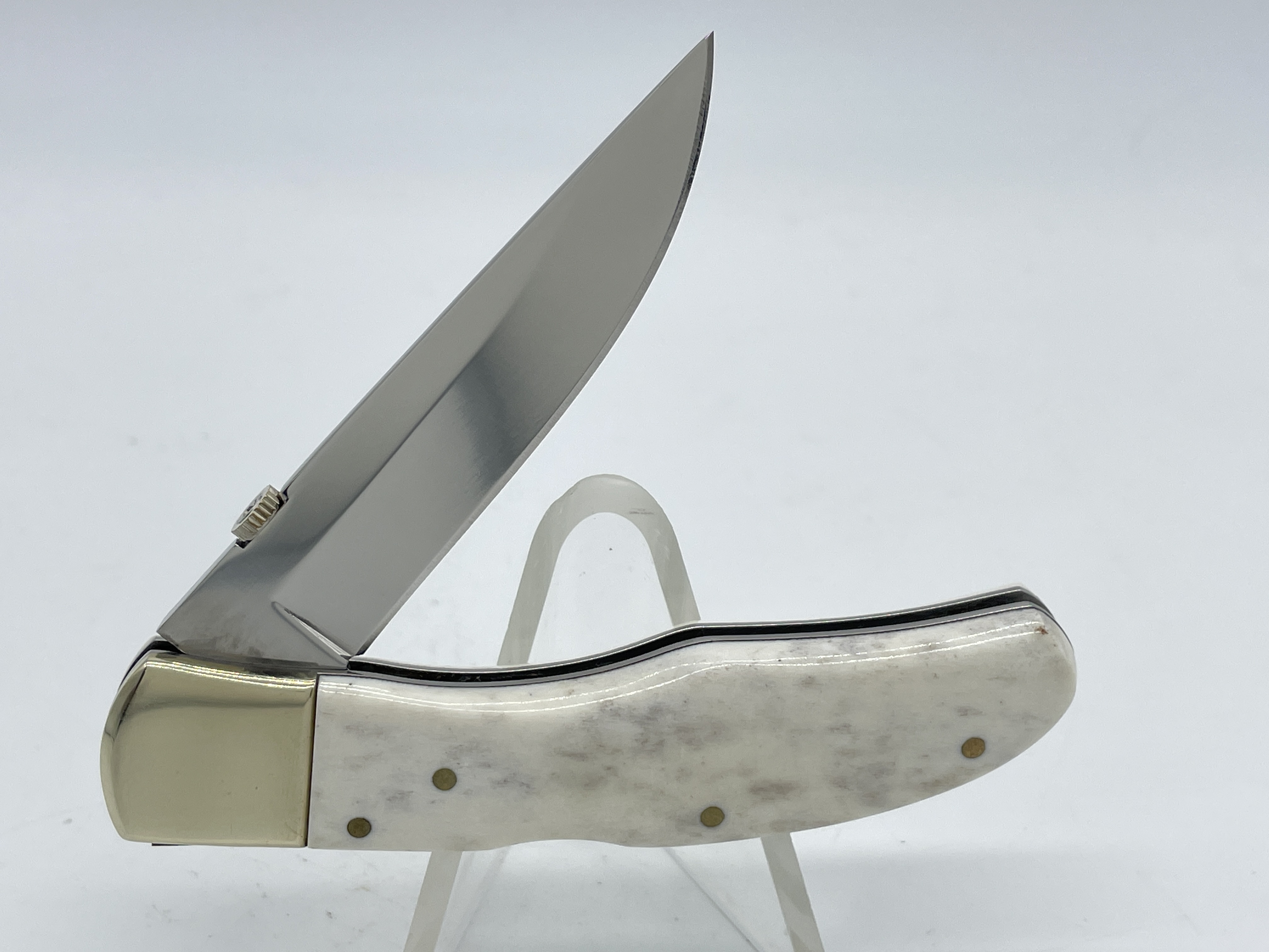 HEN & ROOSTER German Stainless Thumb Disc White Bone Mid Lock MINT