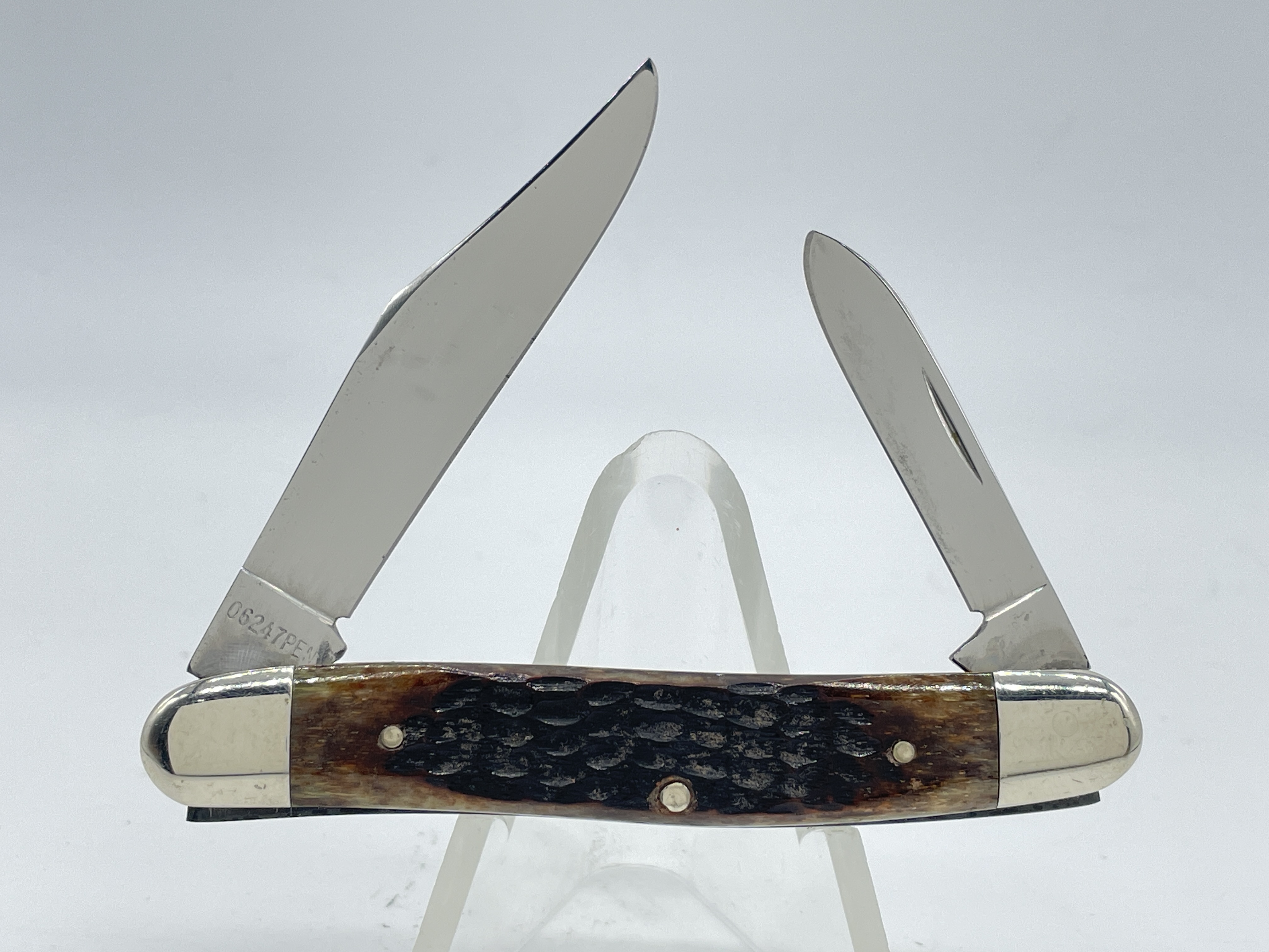 1980 CASE XX USA 06247PEN SS Jigged Bone Pen MINT