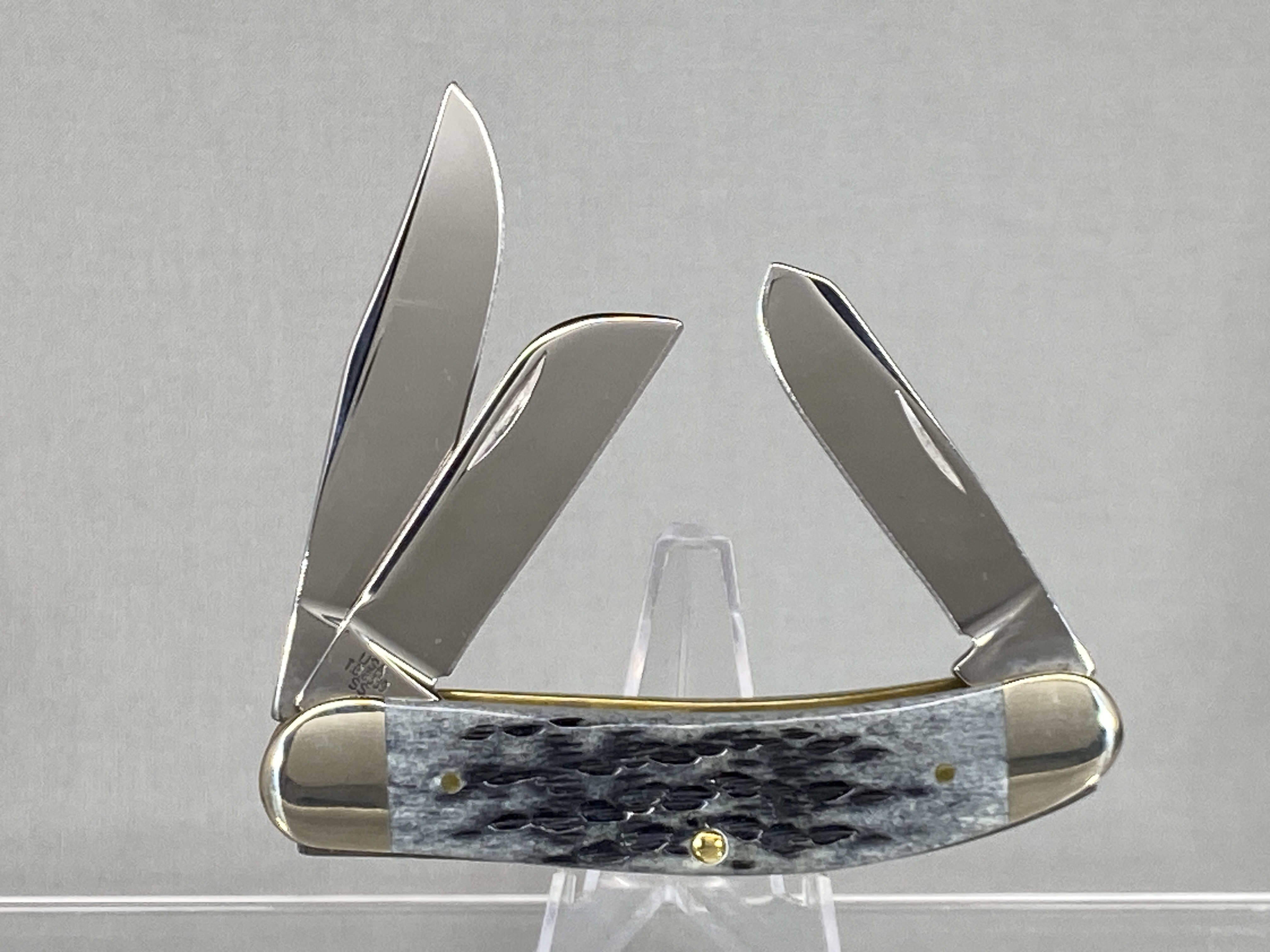 2001 CASE XX USA TB6339 SS Blue Bone Tony Bose POCKET WORN Sowbelly ...