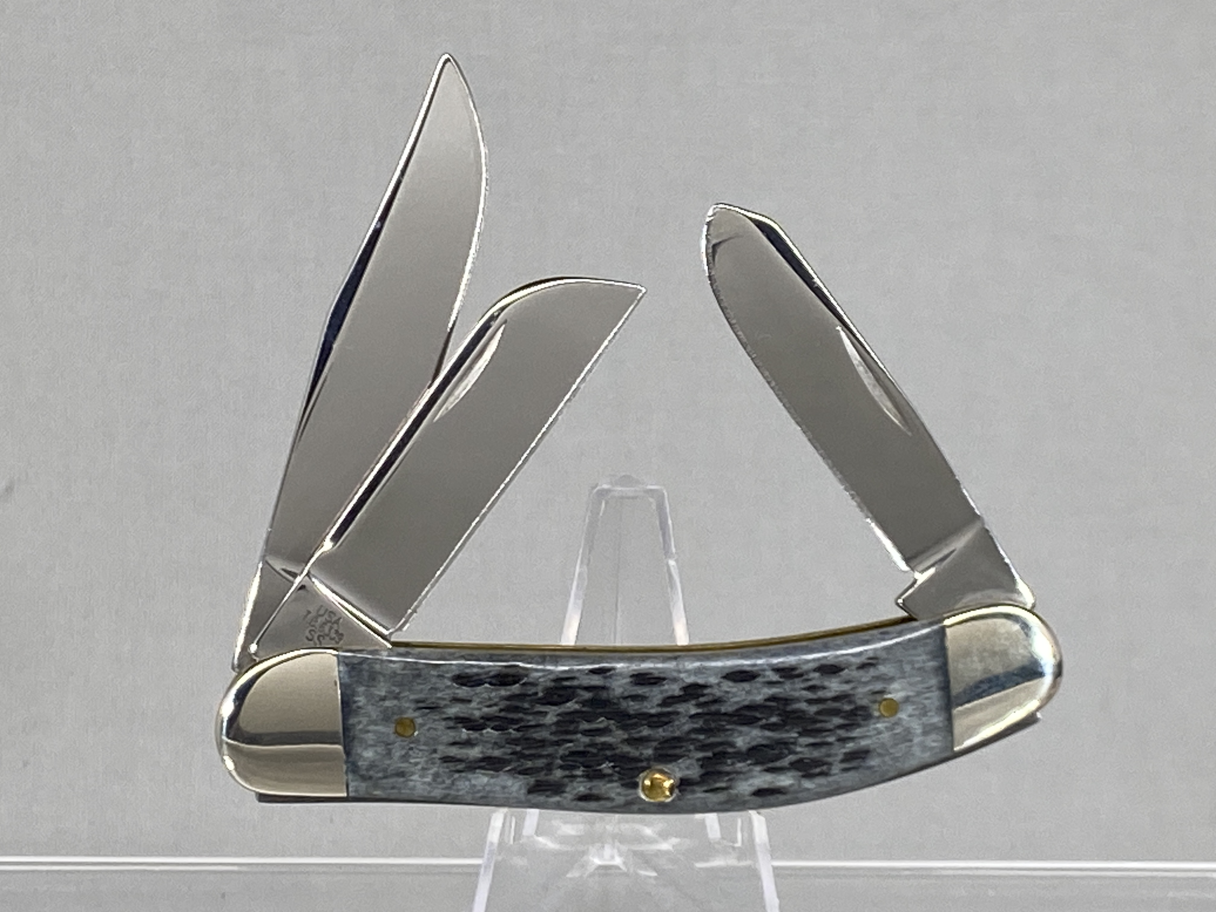 2001 CASE XX USA TB6339 SS Blue Bone Tony Bose POCKET WORN Sowbelly ...