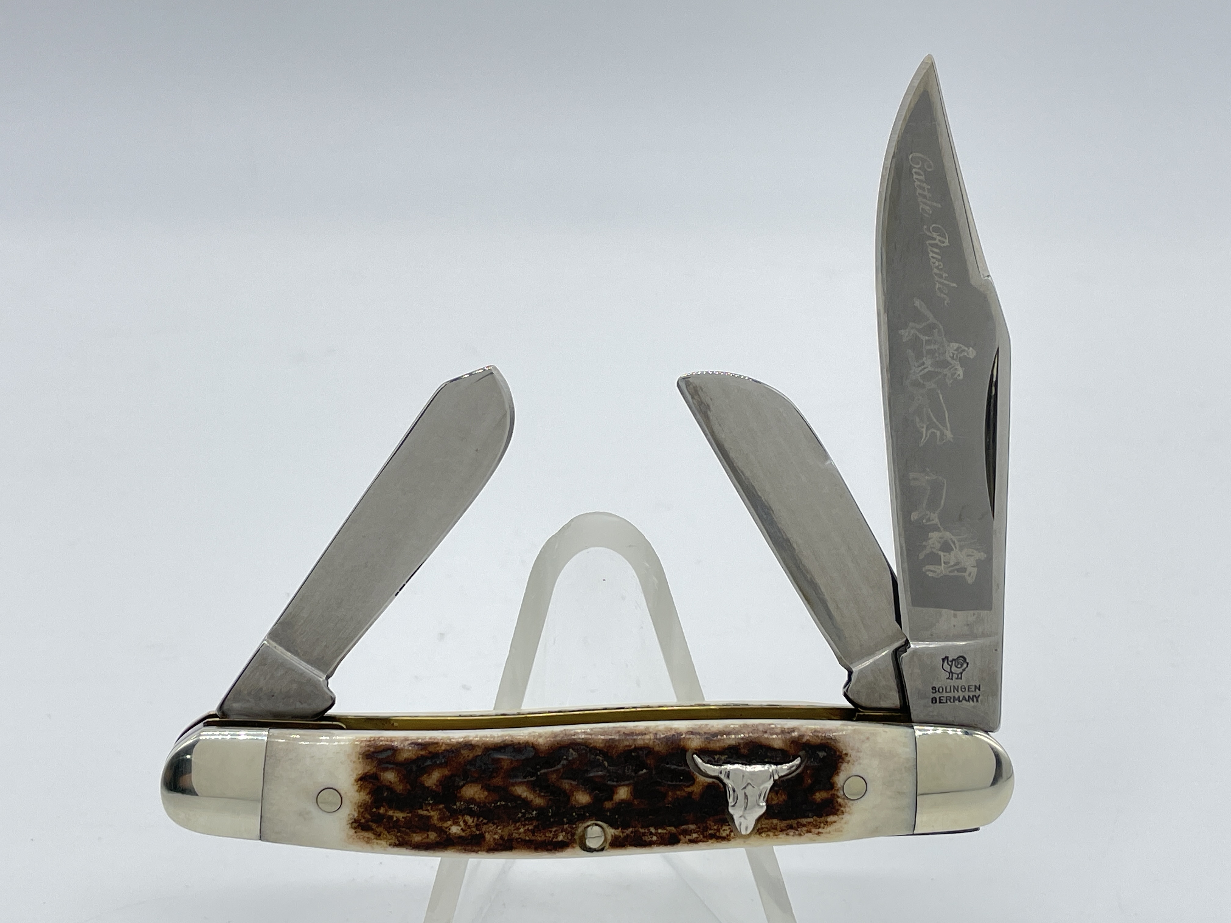 HEN & ROOSTER Solingen 313 DS/CR Fat Stag Cattle Rustler Stockman MINT NO