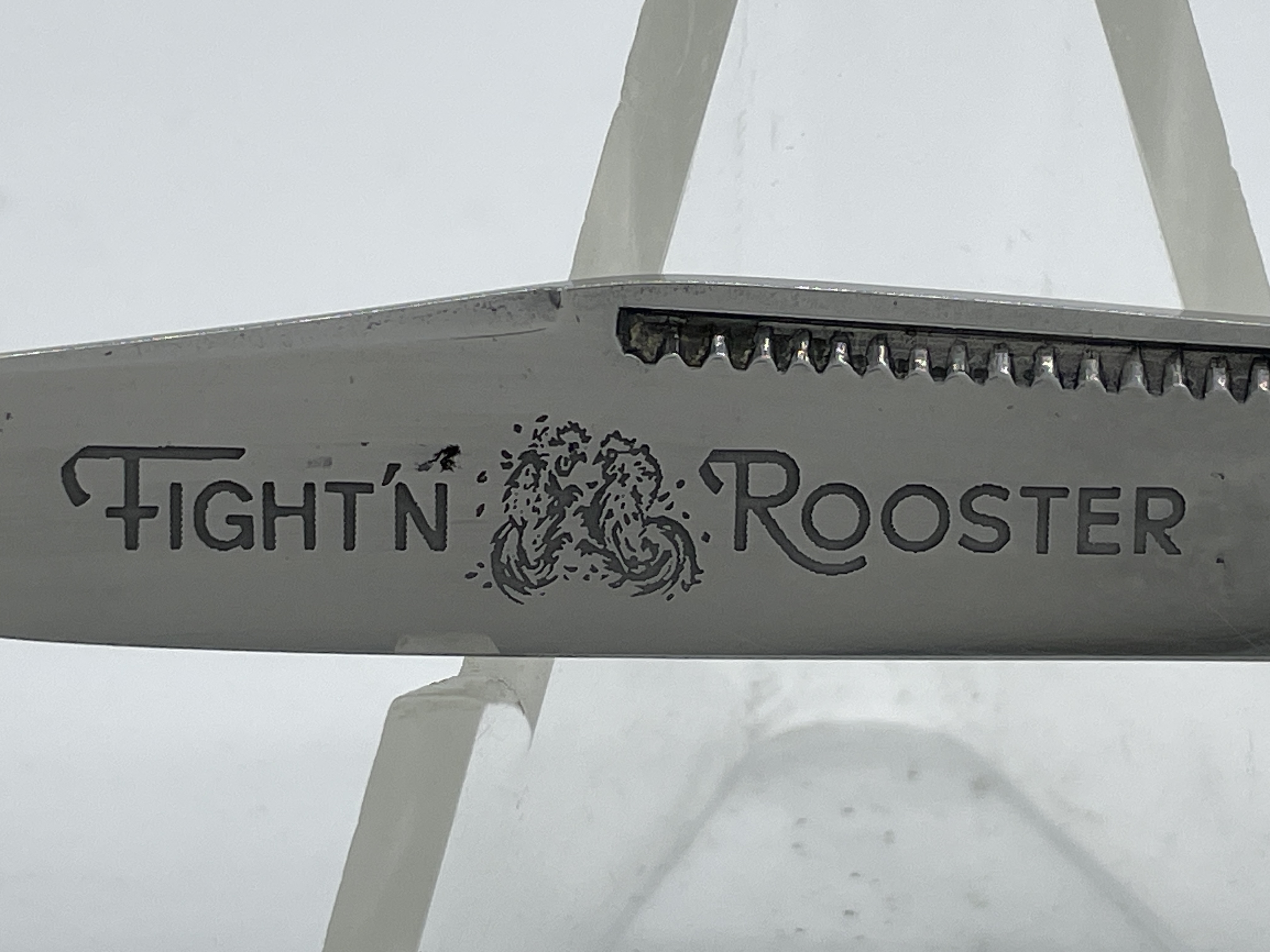 1977-1982 FIGHT'N ROOSTER Brown Jigged Bone Fancy Jack (#249) MINT