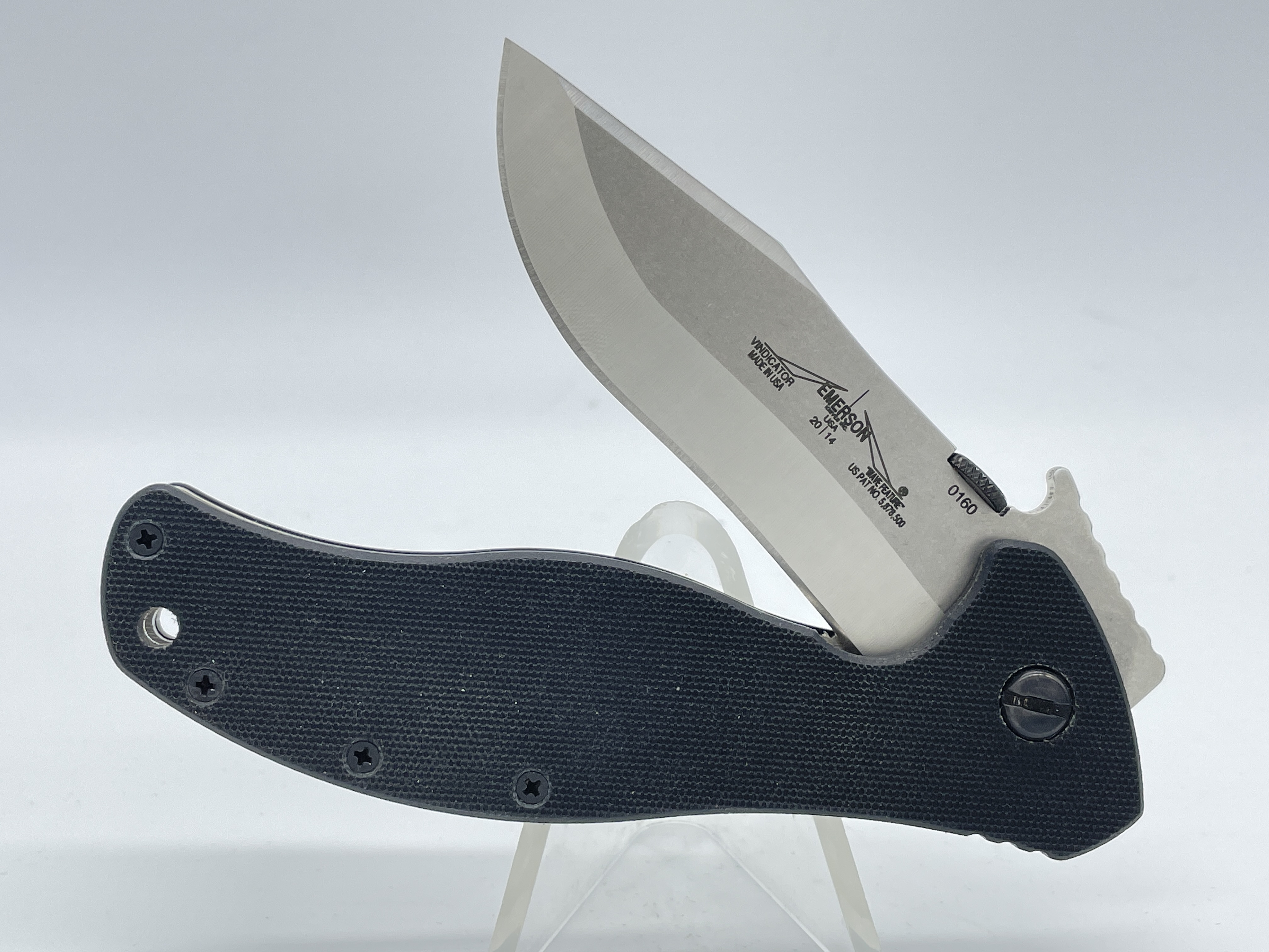 2014 EMERSON USA EK3200 Black G10 Tactical Liner Lock Vindicator MINT ...