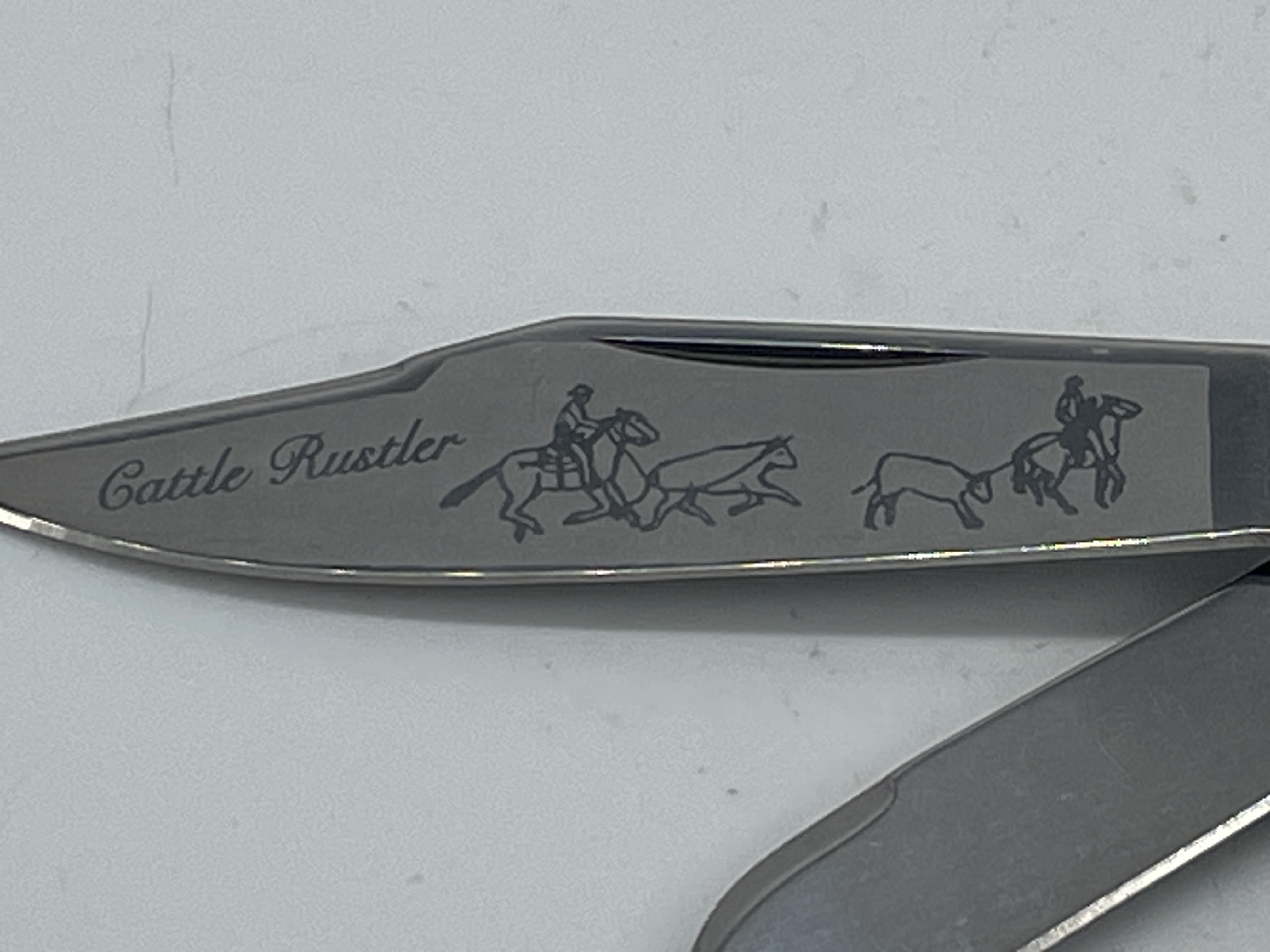 HEN & ROOSTER Solingen 313 RPB/CR Cattle Rustler Red Bone Stockman MINT