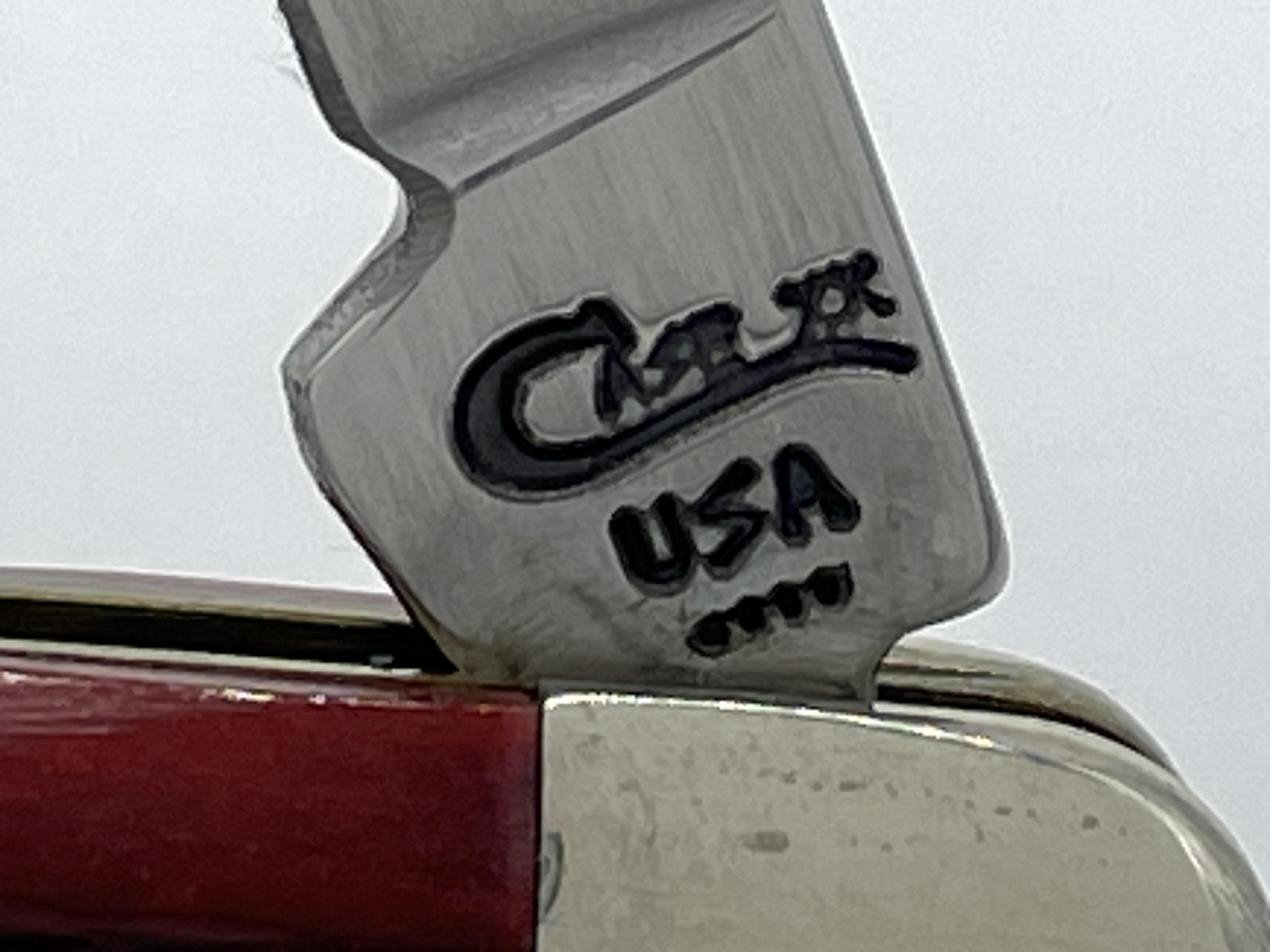 1996 CASE XX 6227 SS Dark Red Bone Pen Knife MINT