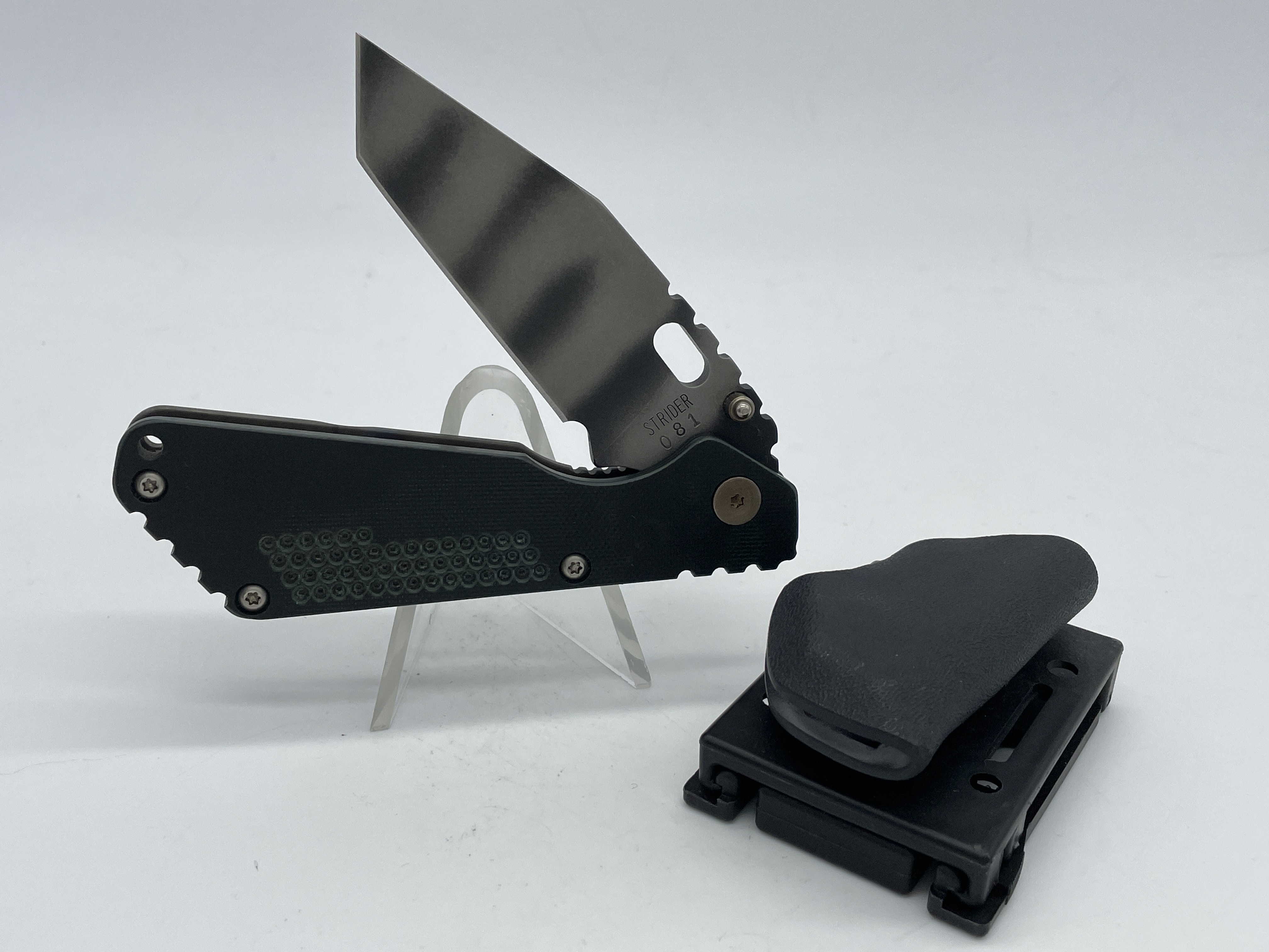 Rare Early STRIDER Gen 1 G10 Tiger Stripe S30V SnG Frame Lock MINT IN ...