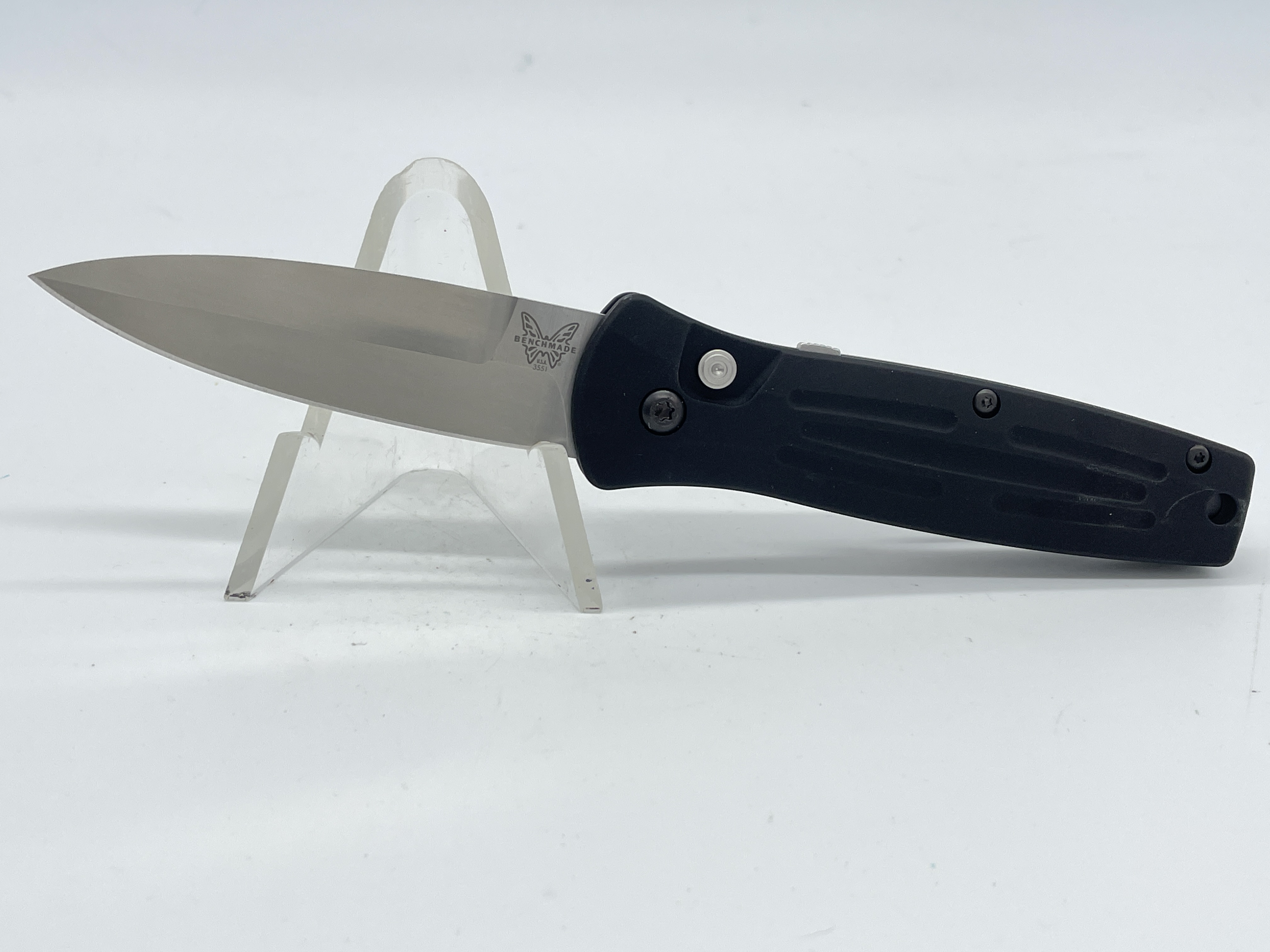 BENCHMADE USA 3551 154CM Spear Point Black Pardue Stimulus Automatic w ...