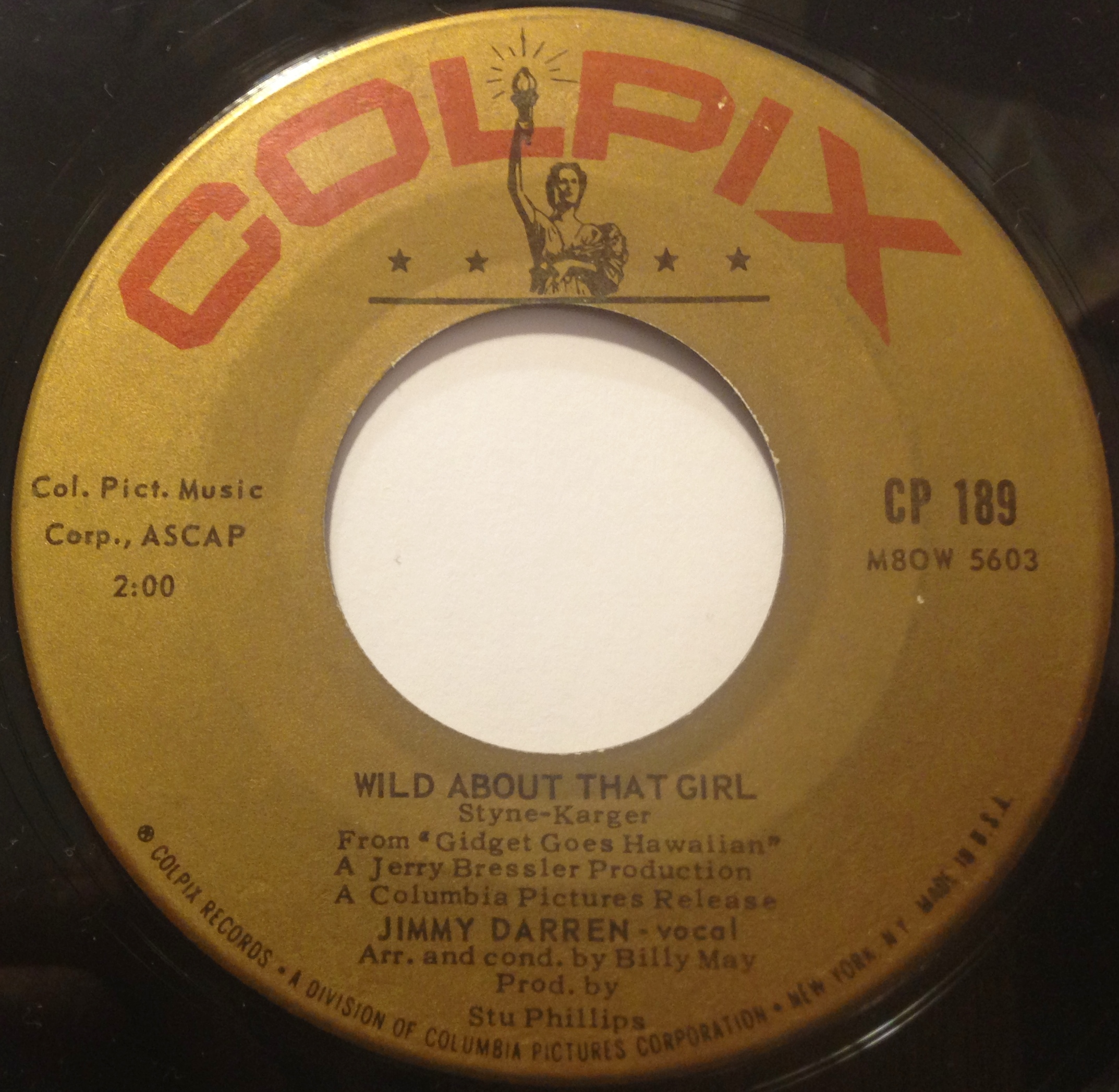 How much is JAMES DARREN Gidget Goes Hawaiian (Colpix 189, 1961) 45 RPM ...