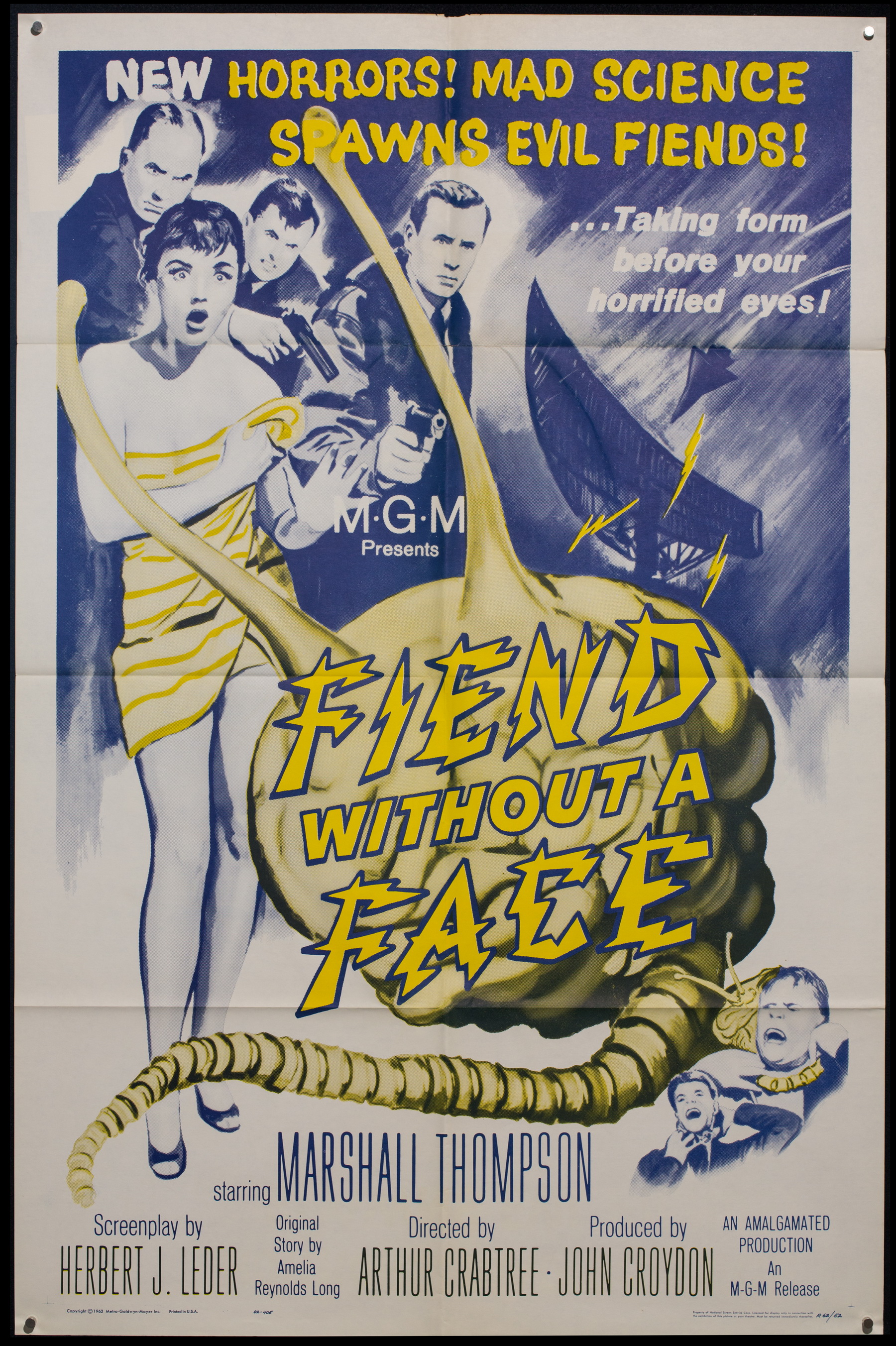 How much is FIEND WITHOUT A FACE Re-release American One Sheet (MGM ...