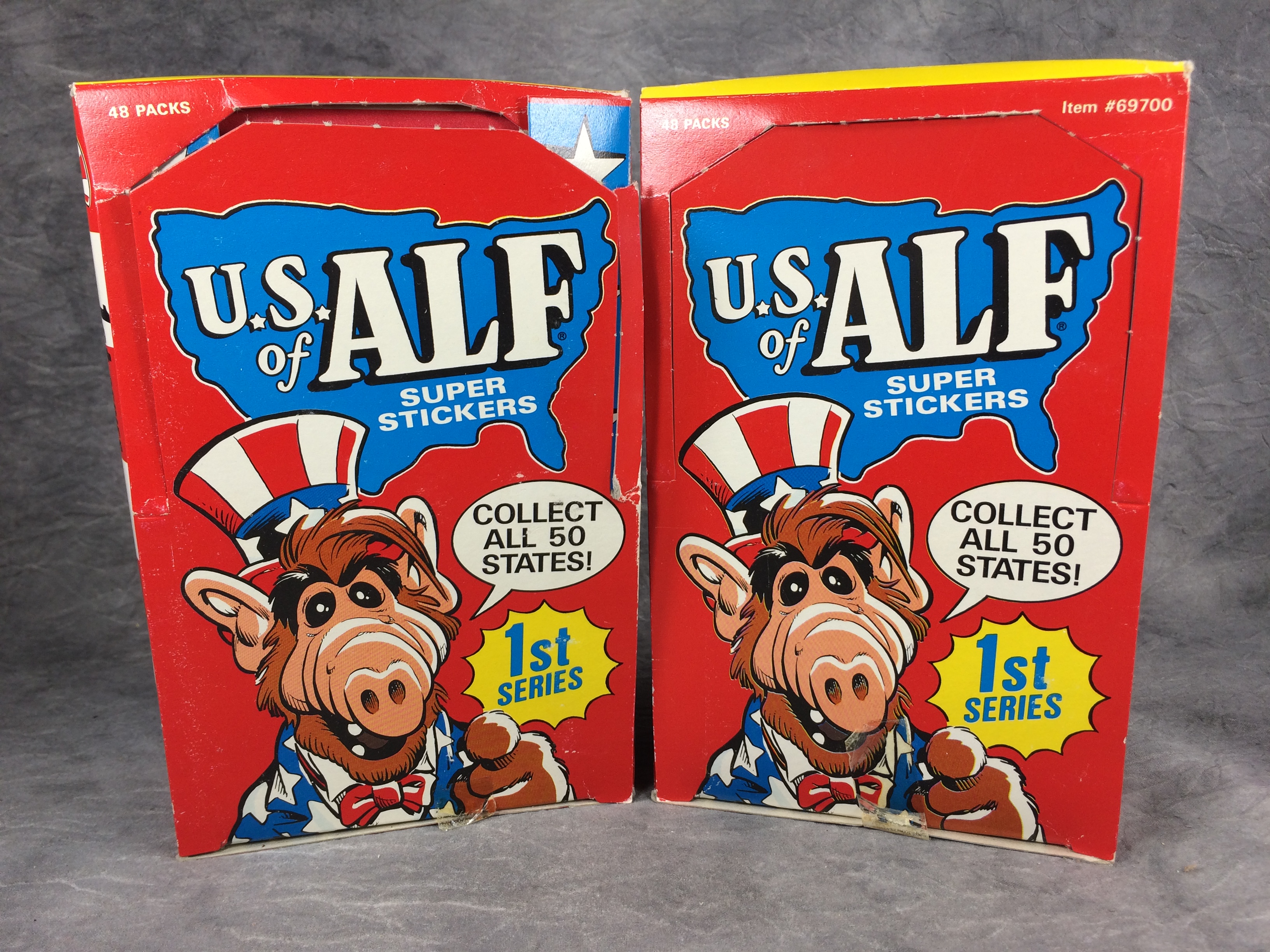 How much is U.S. OF ALF Collector Trading Stickers 2 Full Boxes 96 ...