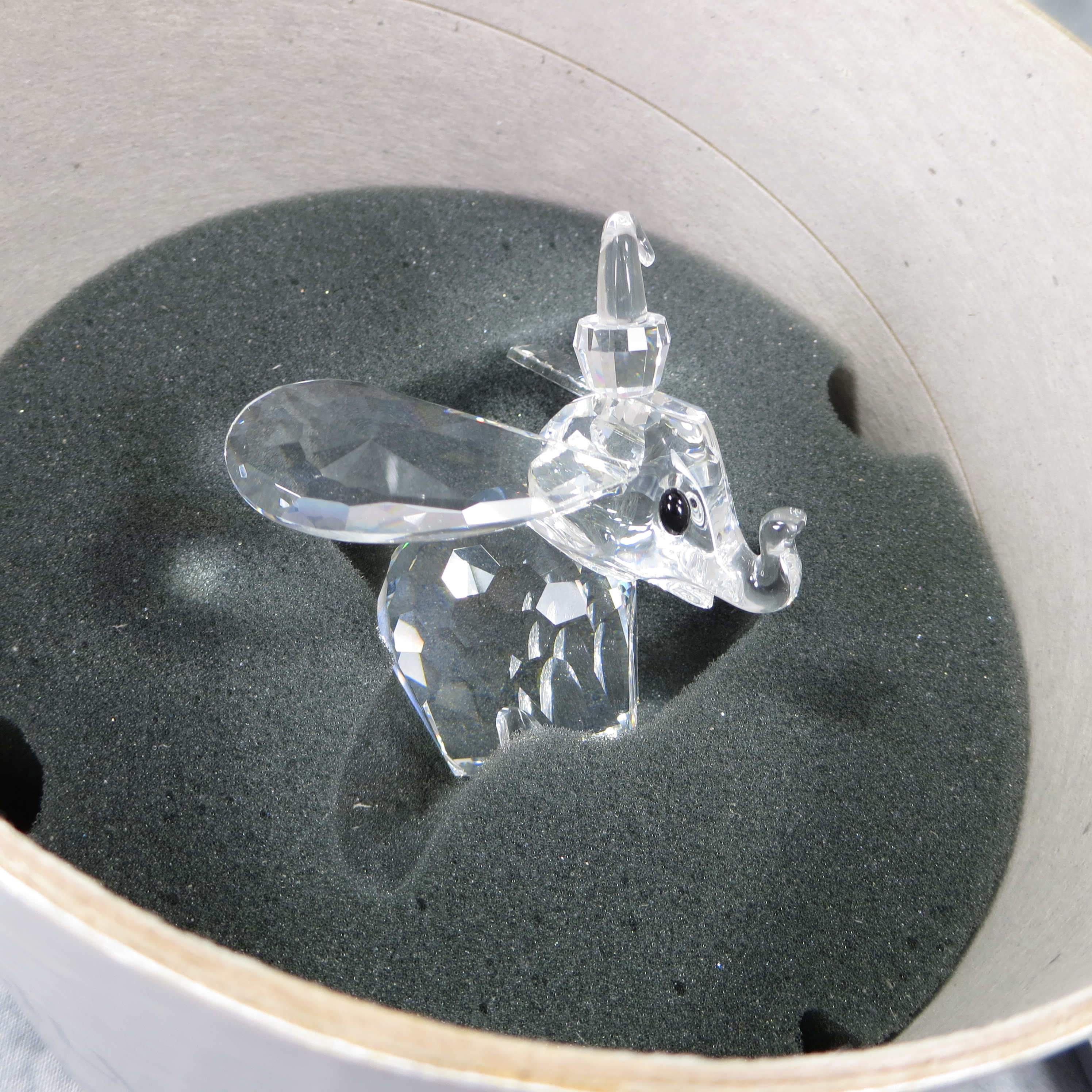 How much is Crystal DUMBO ELEPHANT 2-5/8 inch Figurine with Black Eyes ...