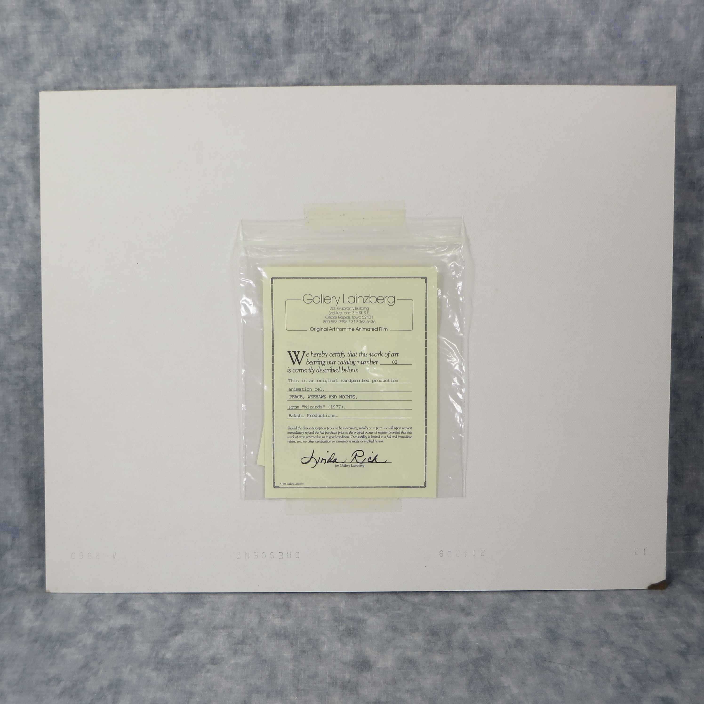 How much is Wizards 'PEACE, WEEHAWK AND MOUNTS' Original Animation ...