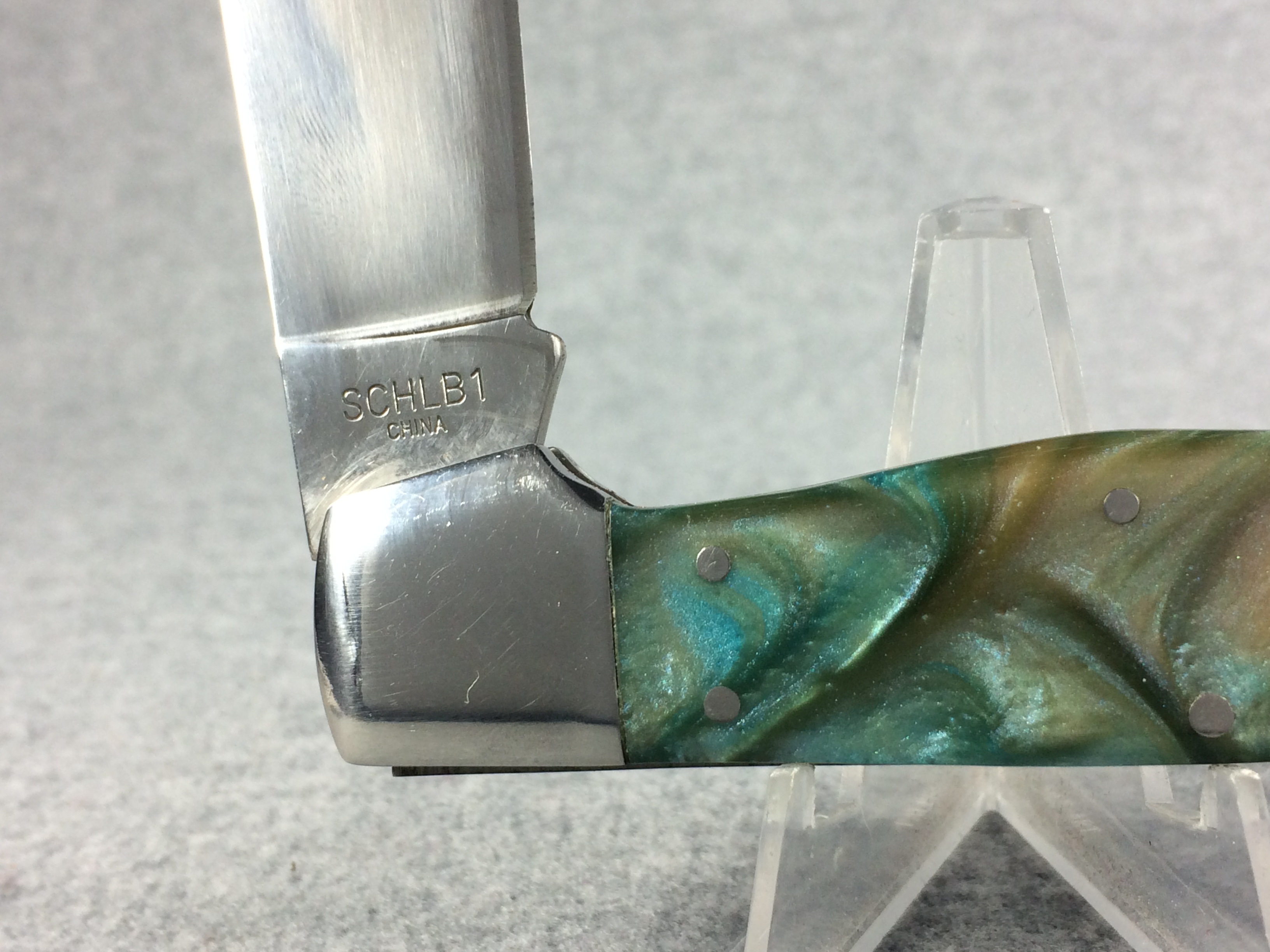 How much is SCHRADE SCHLB1 "Lil' Rascal" Raccoon Teal Swirl Celluloid ...
