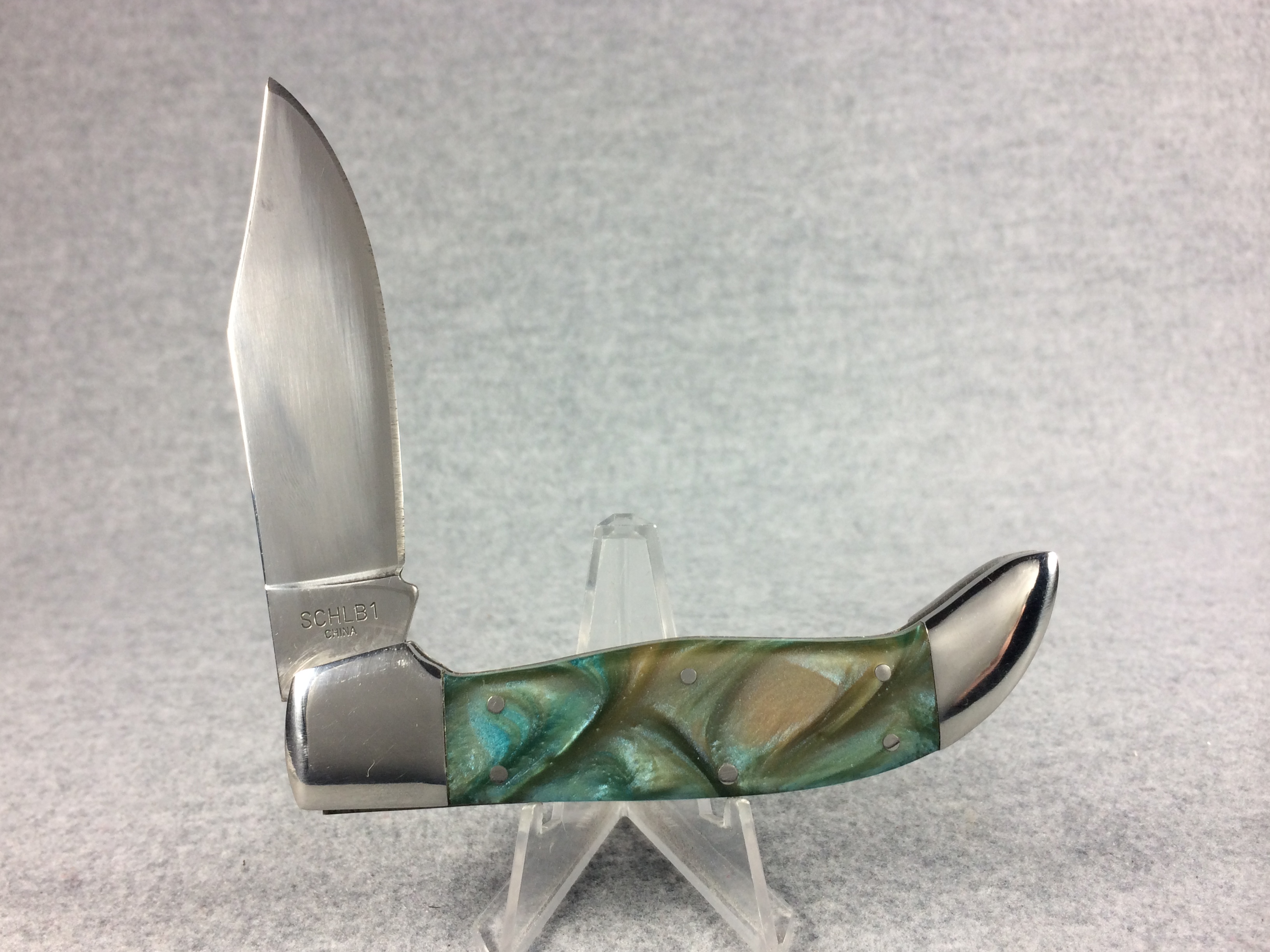 How much is SCHRADE SCHLB1 "Lil' Rascal" Raccoon Teal Swirl Celluloid ...