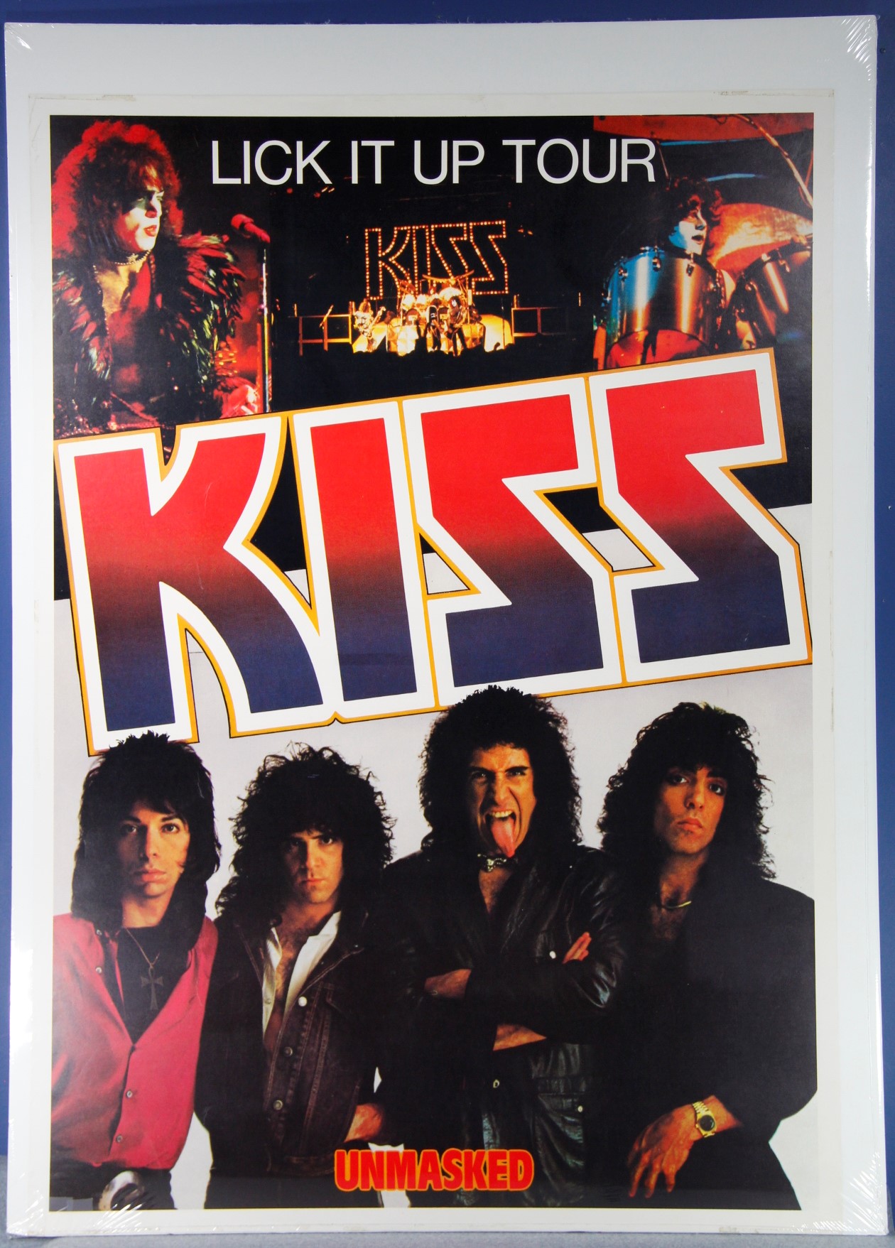 How much is Rare 1980 KISS LICK IT UP TOUR UNMASKED Promo Poster 24" x ...