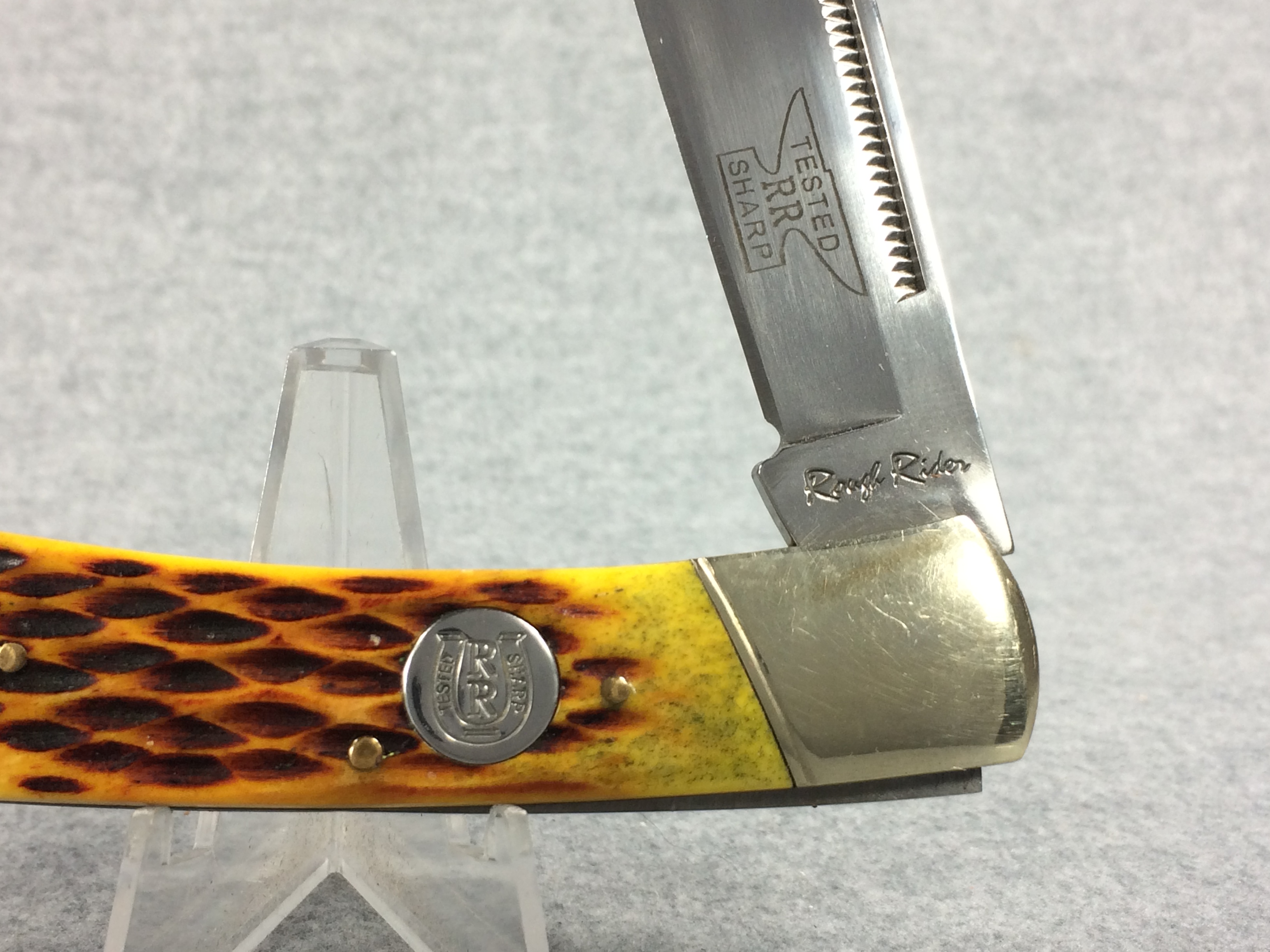 How much is ROUGH RIDER "Tested RR Sharp" Yellow Jigged Bone Lockback ...