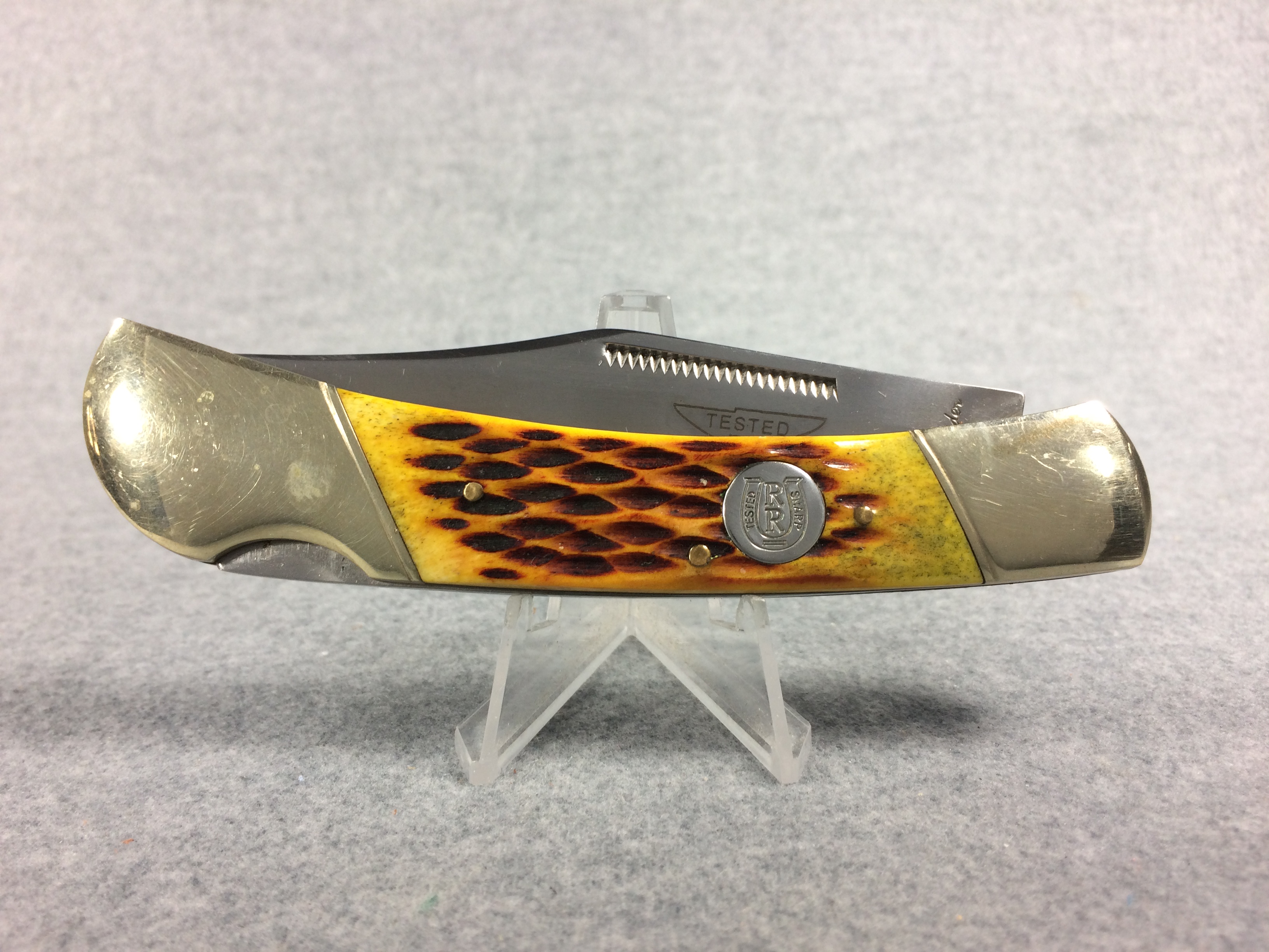 How much is ROUGH RIDER "Tested RR Sharp" Yellow Jigged Bone Lockback ...