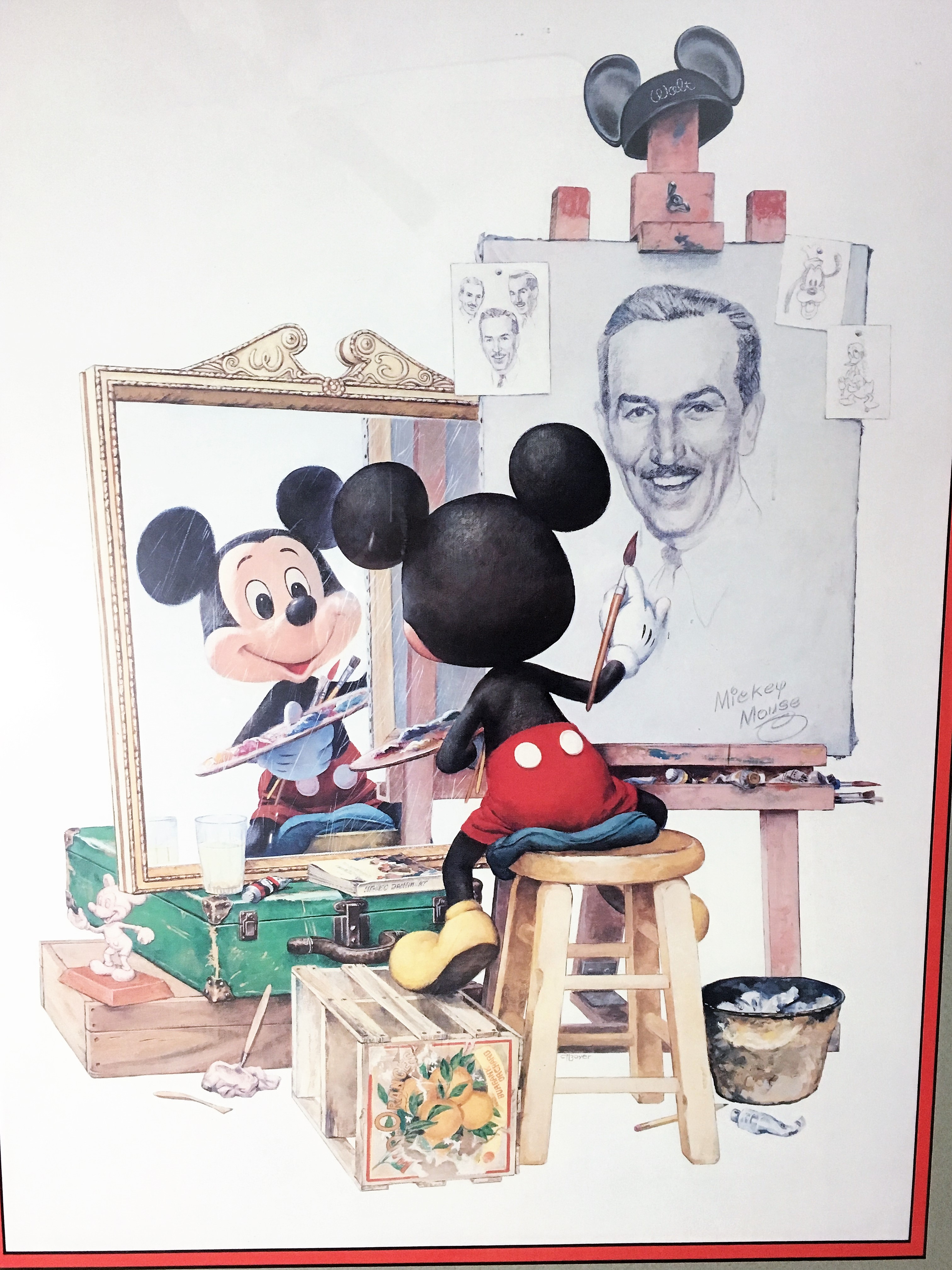 How much is MICKEY MOUSE WALT DISNEY Self Portrait Large Art Print ...