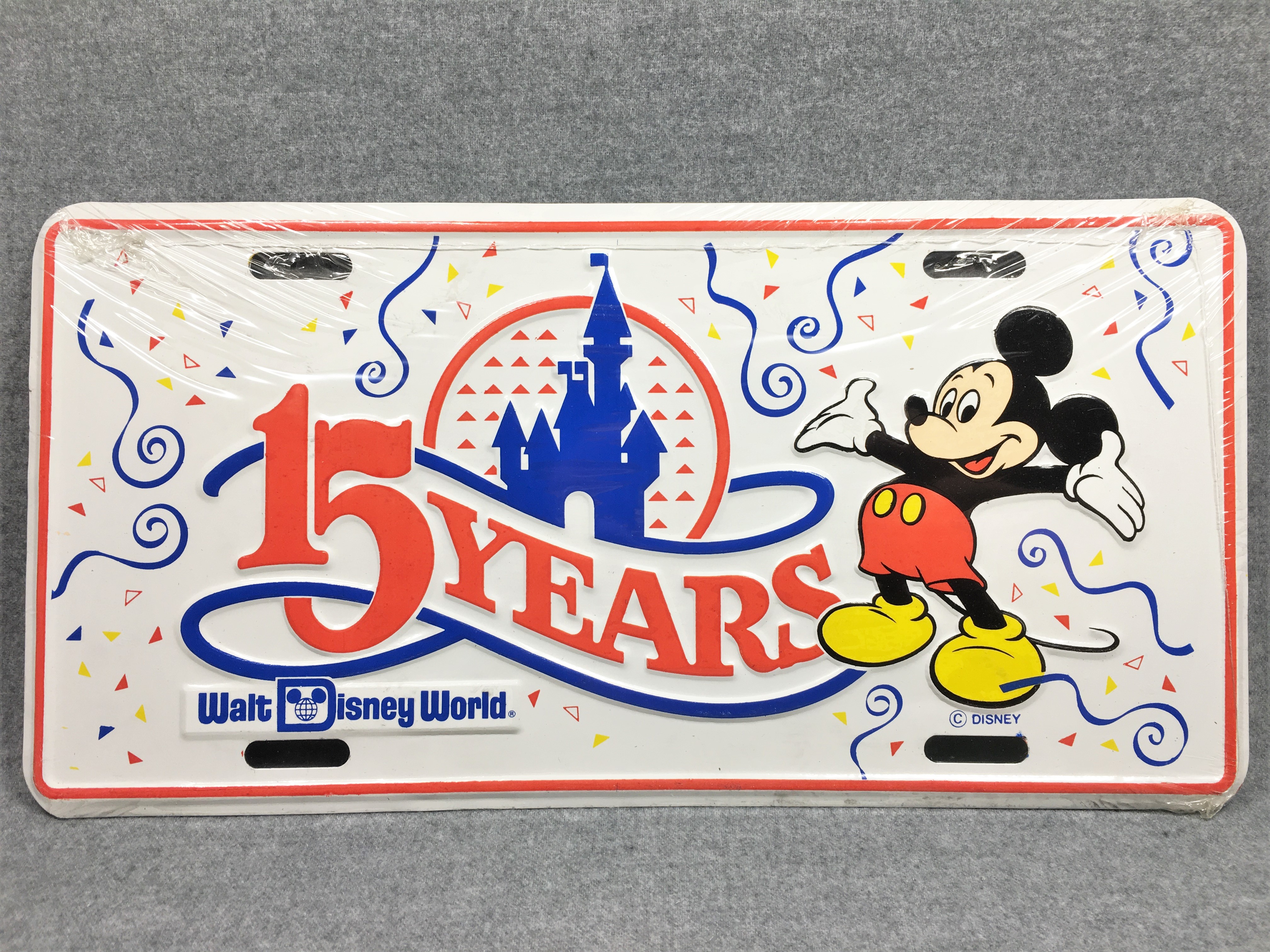 How much is 1986 WALT DISNEY WORLD 15 Years Mickey Mouse License Plate ...