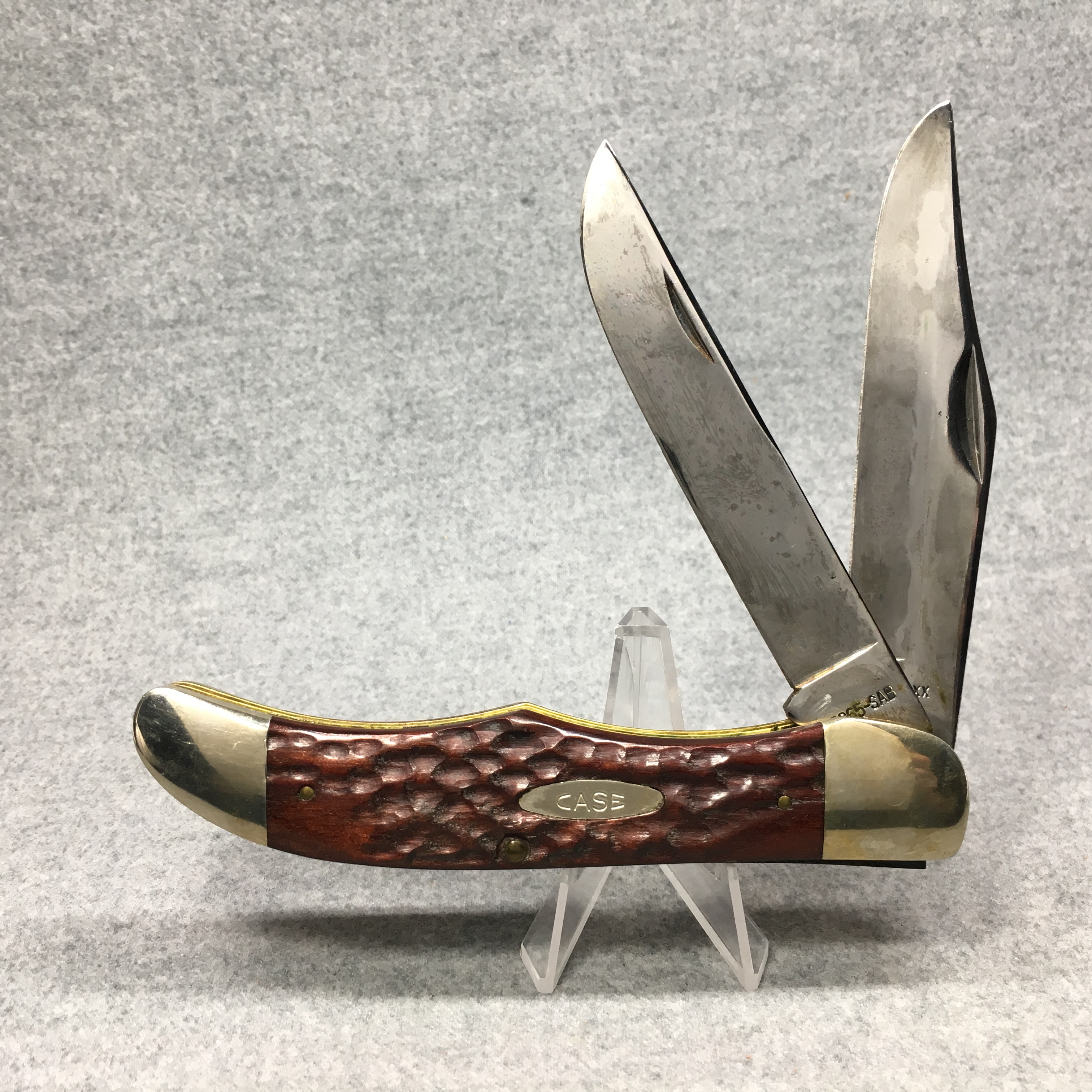 How much is 1984 Case 6265 SAB SS Brown Corn Cob Pakkawood Folding ...